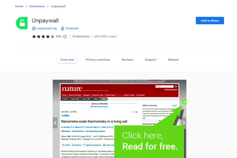 Unpaywall, una extensión para descargar papers legales